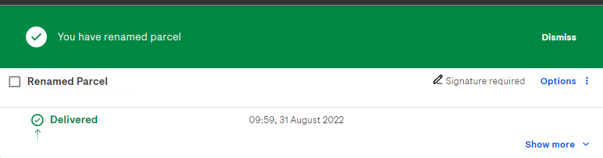 How to Name your Parcel